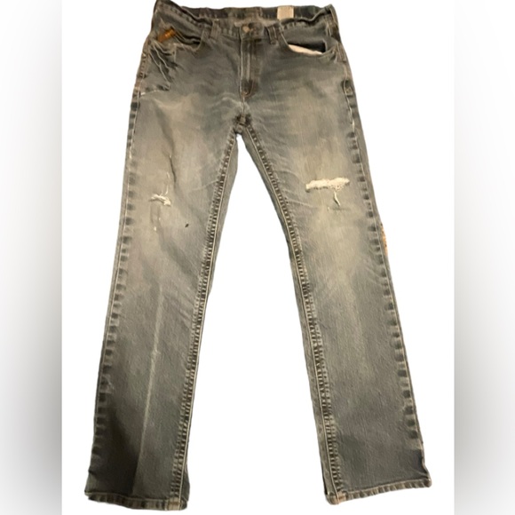 Ariat | Jeans | Ariat Mens Rebar Loop Lock Distressed Blue Jeans | Poshmark